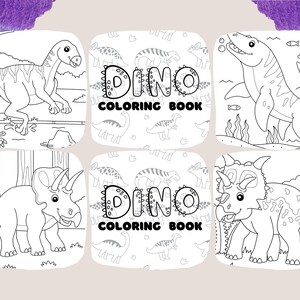 Dinosaur Coloring Book, Coloring Pages for Kids, Prehistoric Coloring ...