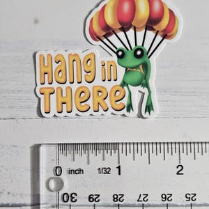 Hang in There Frog Clear Overlay Sticker - Etsy