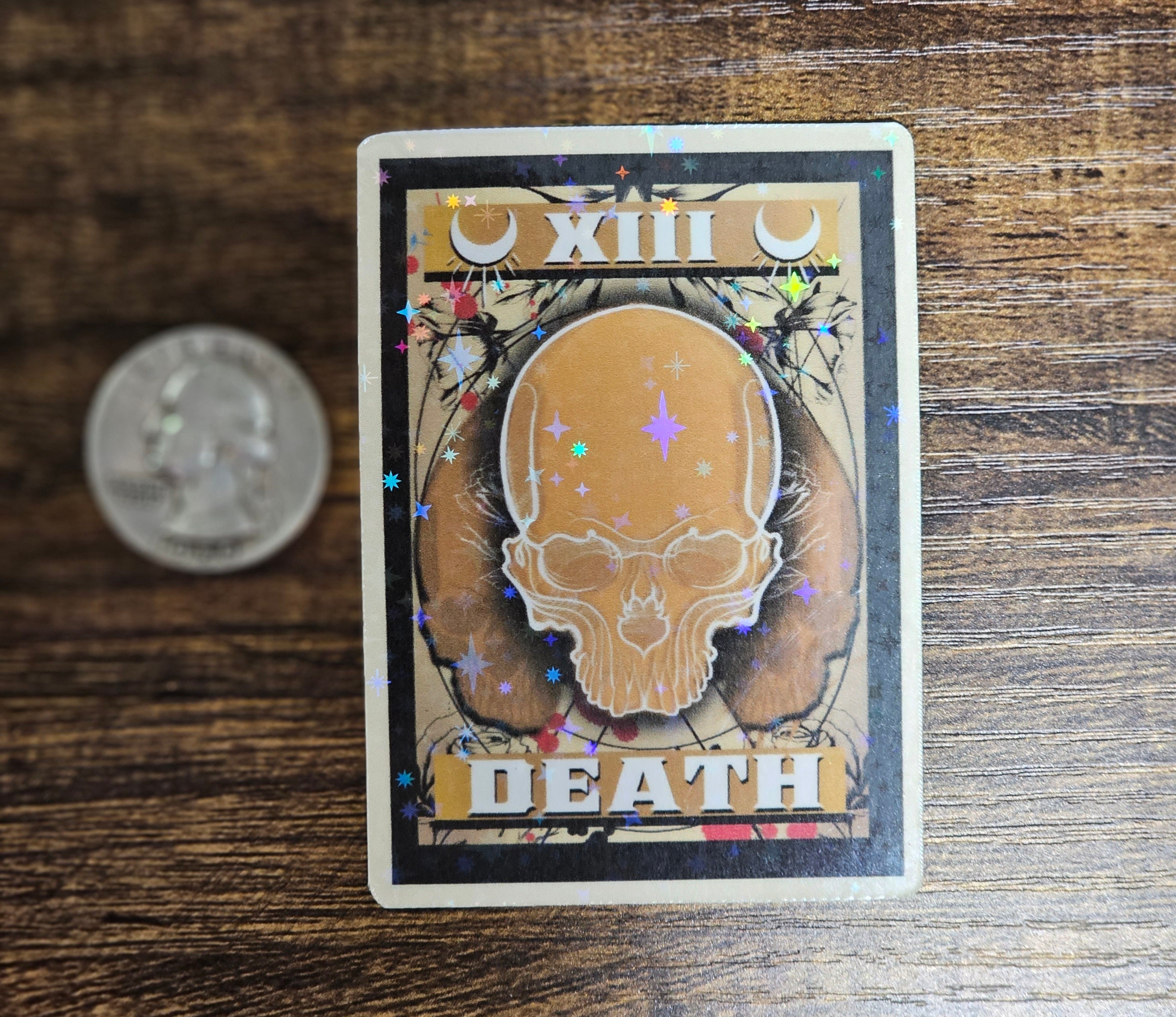 Tarot Death Card Holographic Sticker - Etsy