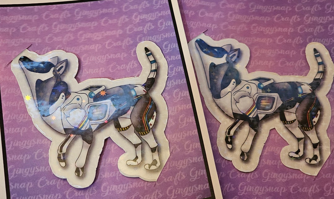 Robot Dog Holographic Sticker - Etsy