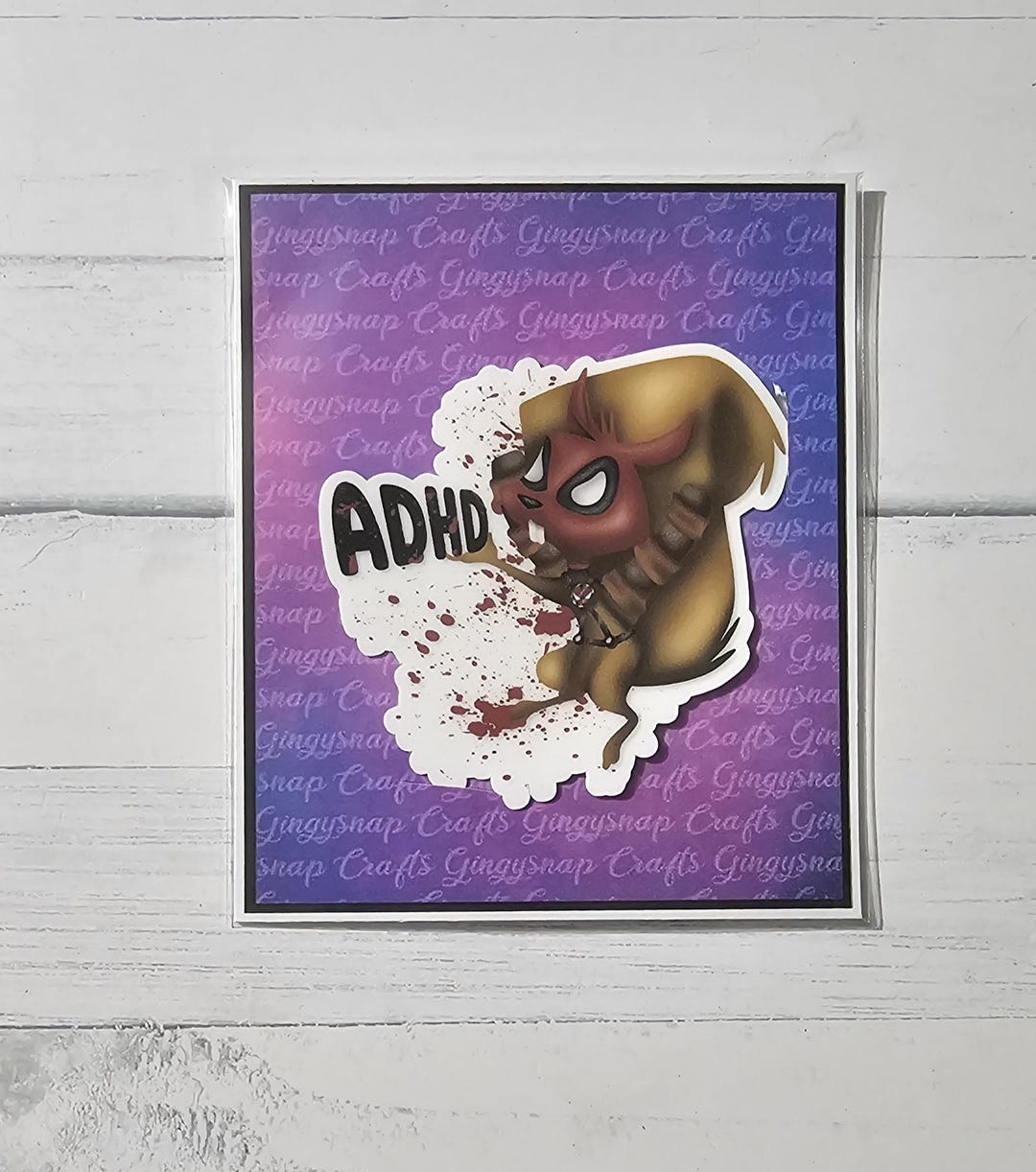 ADHD Squirrel-pool Holographic Sticker - Etsy