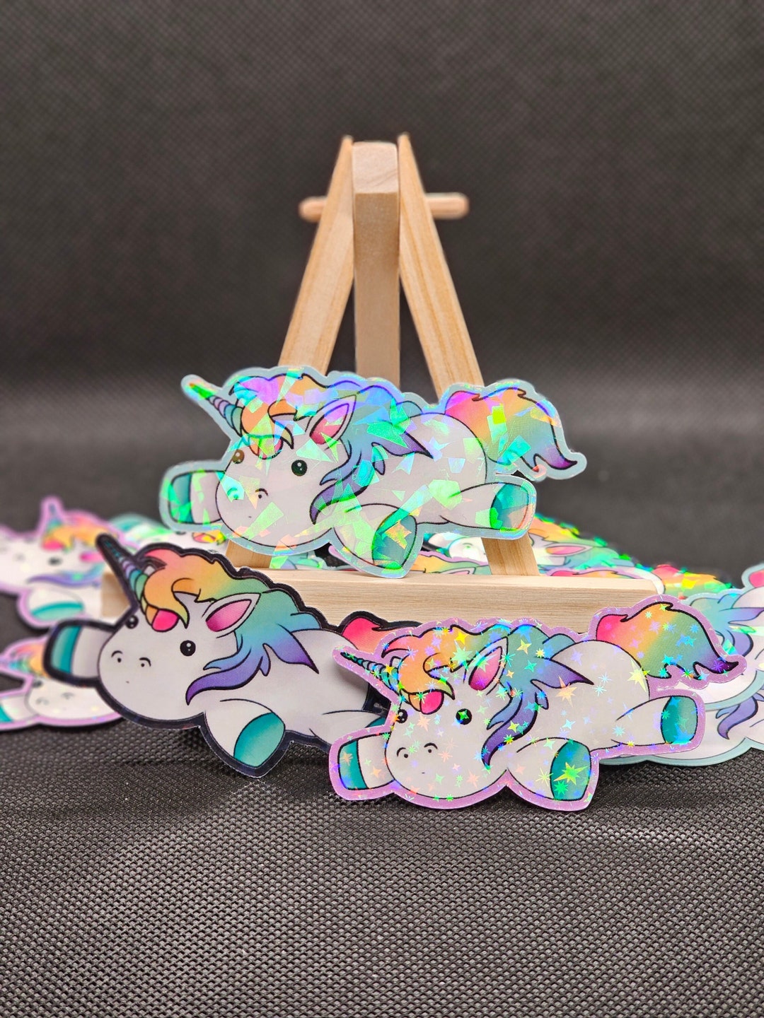 Rainbow Unicorn Holographic Sticker - Etsy