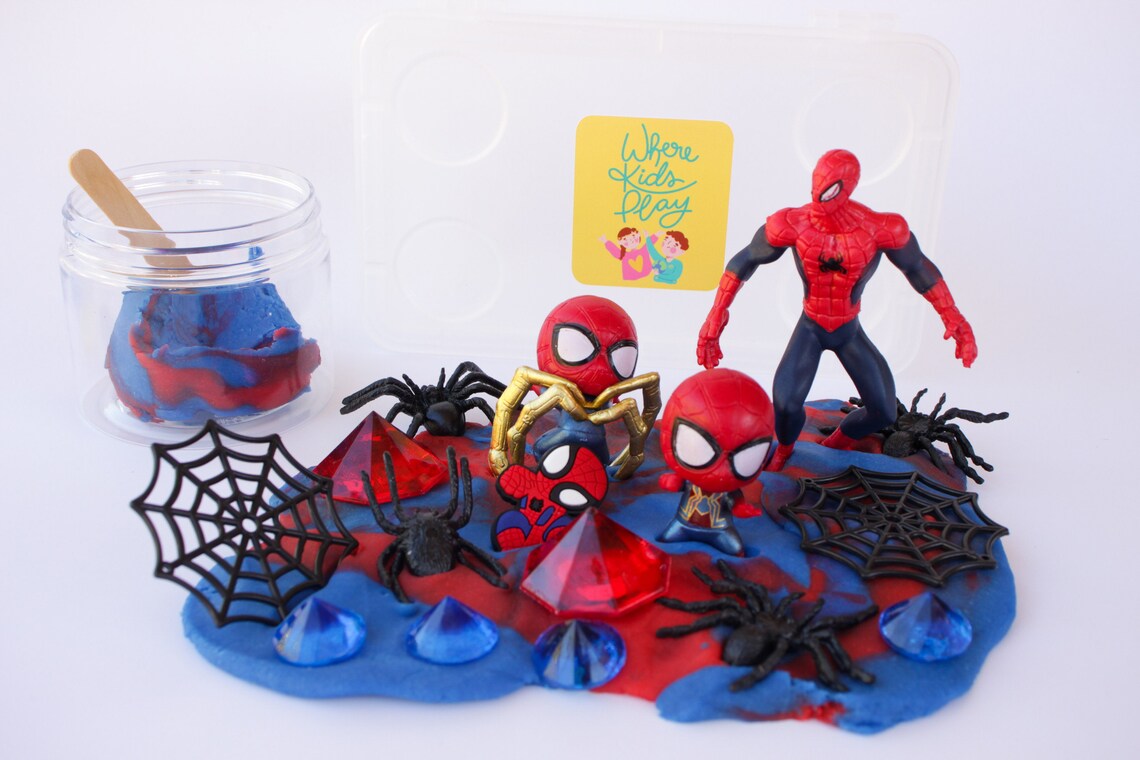 Spiderman Superhero Playdough Kit Mini Playdough Kit - Etsy