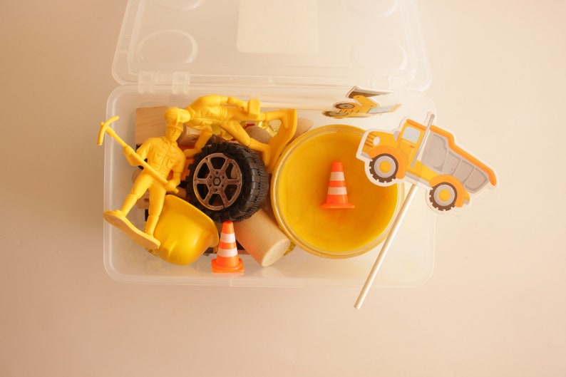Mini Construction Playdough Kit Construction Play-dough - Etsy