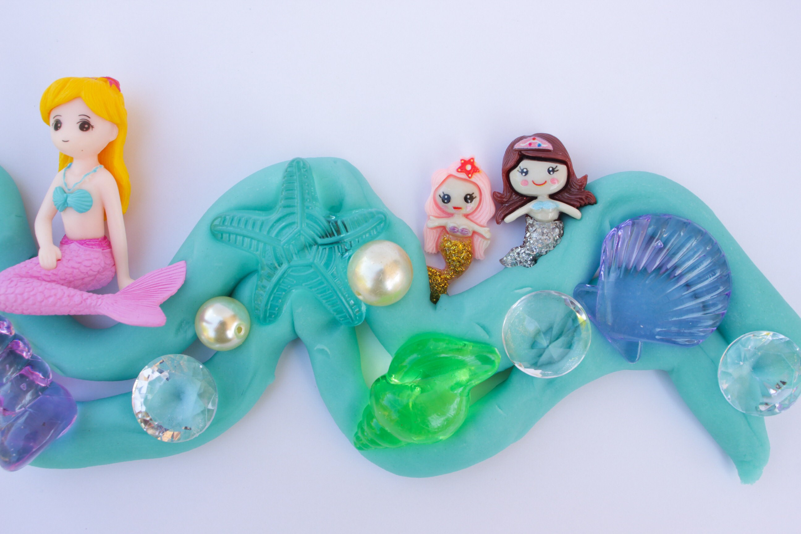 Mermaid Playdough Kit, Mermaid Party Favor, Mermaid Play-dough Jar ...