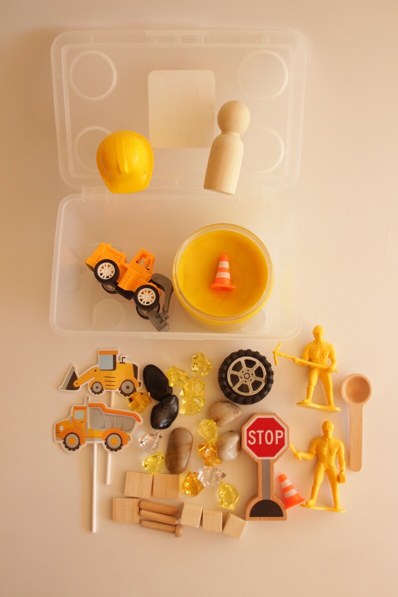 Mini Construction Playdough Kit Construction Play-dough - Etsy