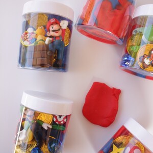 Mario Party Favor Playdough, Playdough Favors, Super Mario Goodie Bag ...