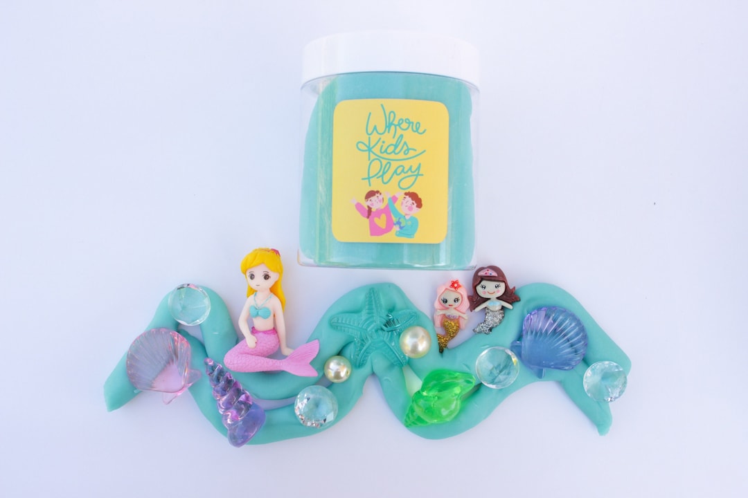 Mermaid Playdough Jar, Acrylic Sea Decor, Party Favor - Etsy