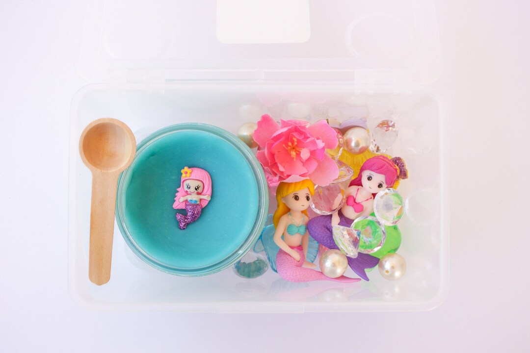 Mermaid Playdough Mini Kit Mermaid Sensory Kit Kids Birthday - Etsy
