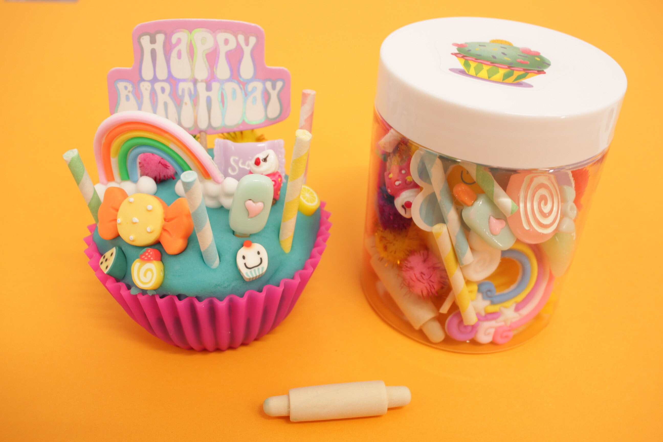 Cupcake Birthday Playdough Jars, Cupcake Sensory Kit, Birthday Sensory ...