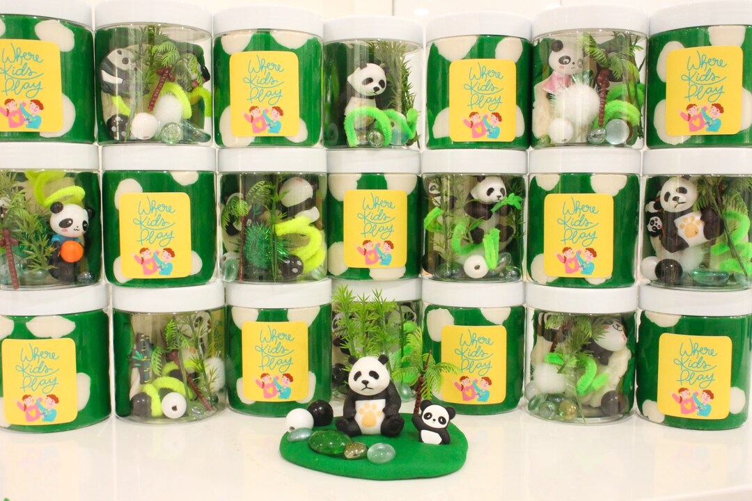 Panda Party Favors, Panda Birthday Kids, Panda Playdough, Playdoh ...
