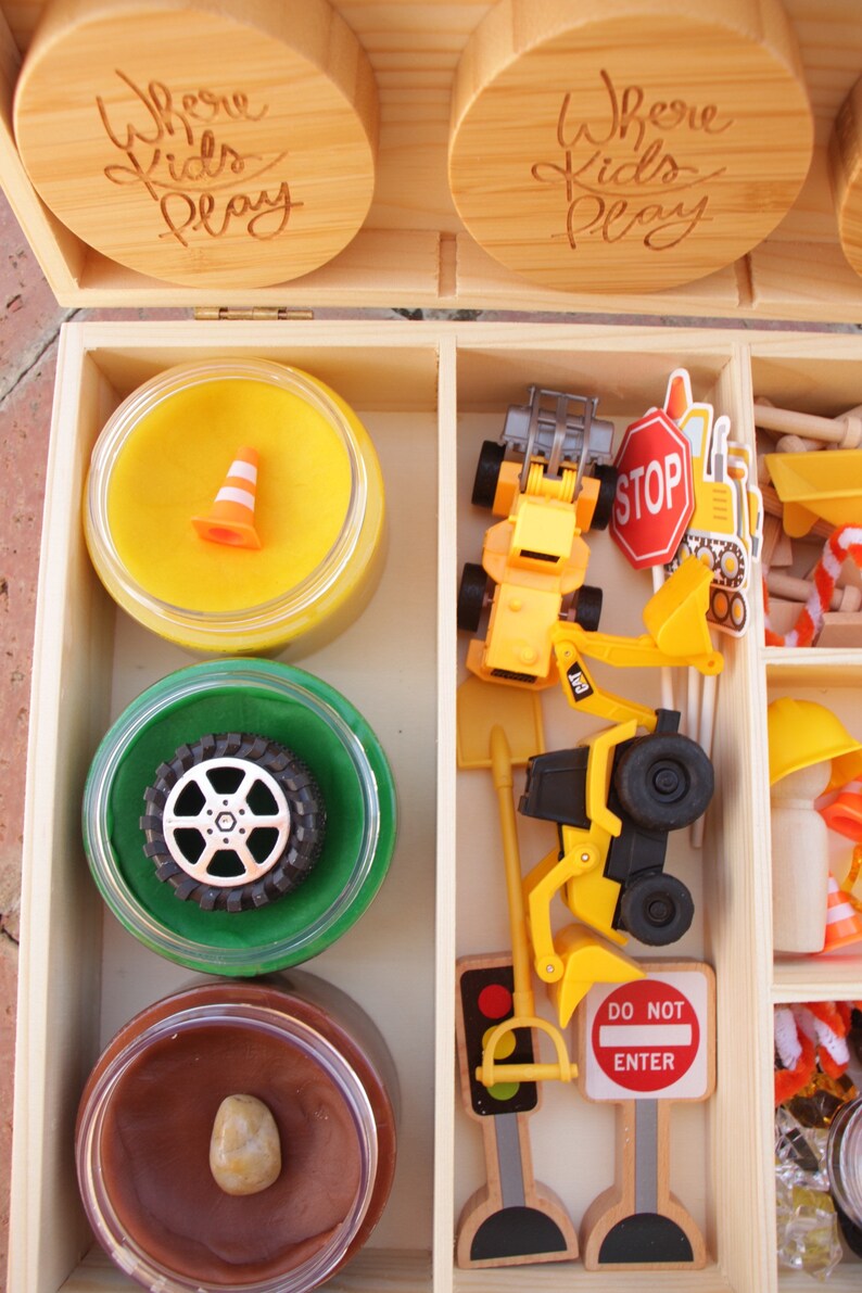 Construction Play-dough Kit, Construction Sensory Kit, Non-toxic ...