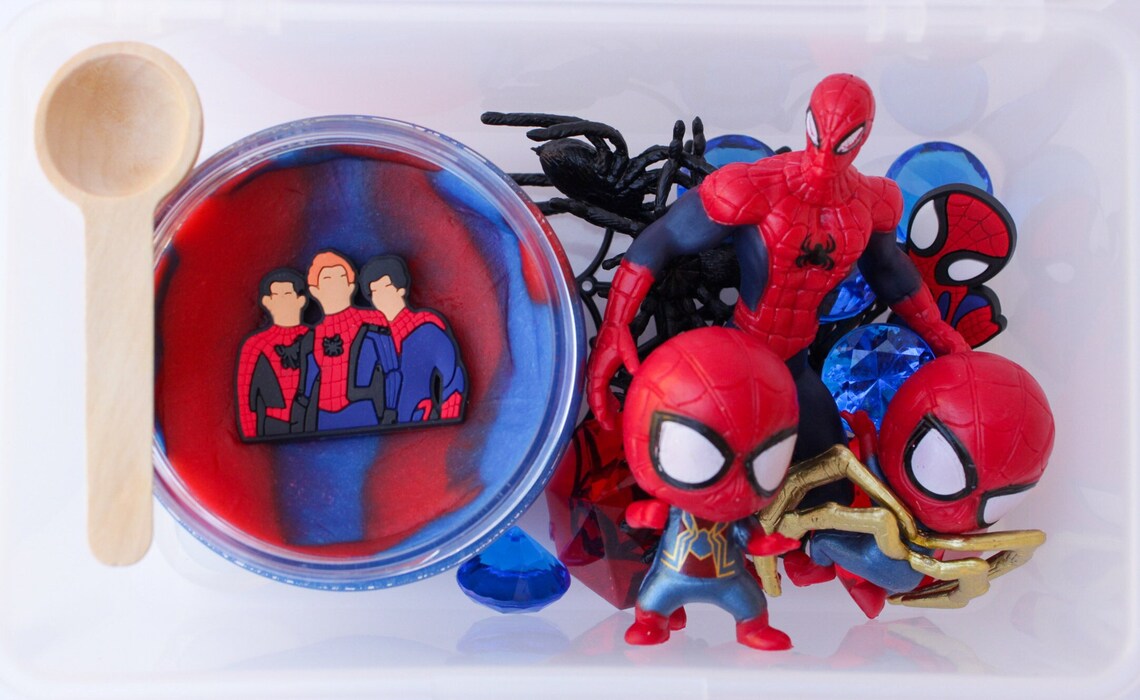 Spiderman Superhero Playdough Kit, Mini Playdough Kit, Spiderman Play ...