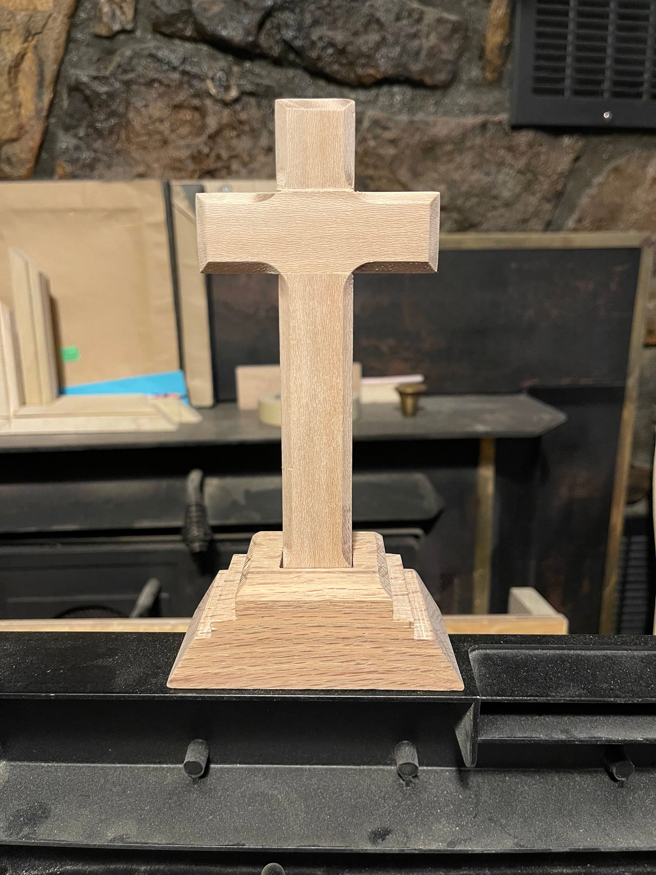 Desk Decor, Desk Cross, Handmade Desk Cross, Home Decor, Religious ...