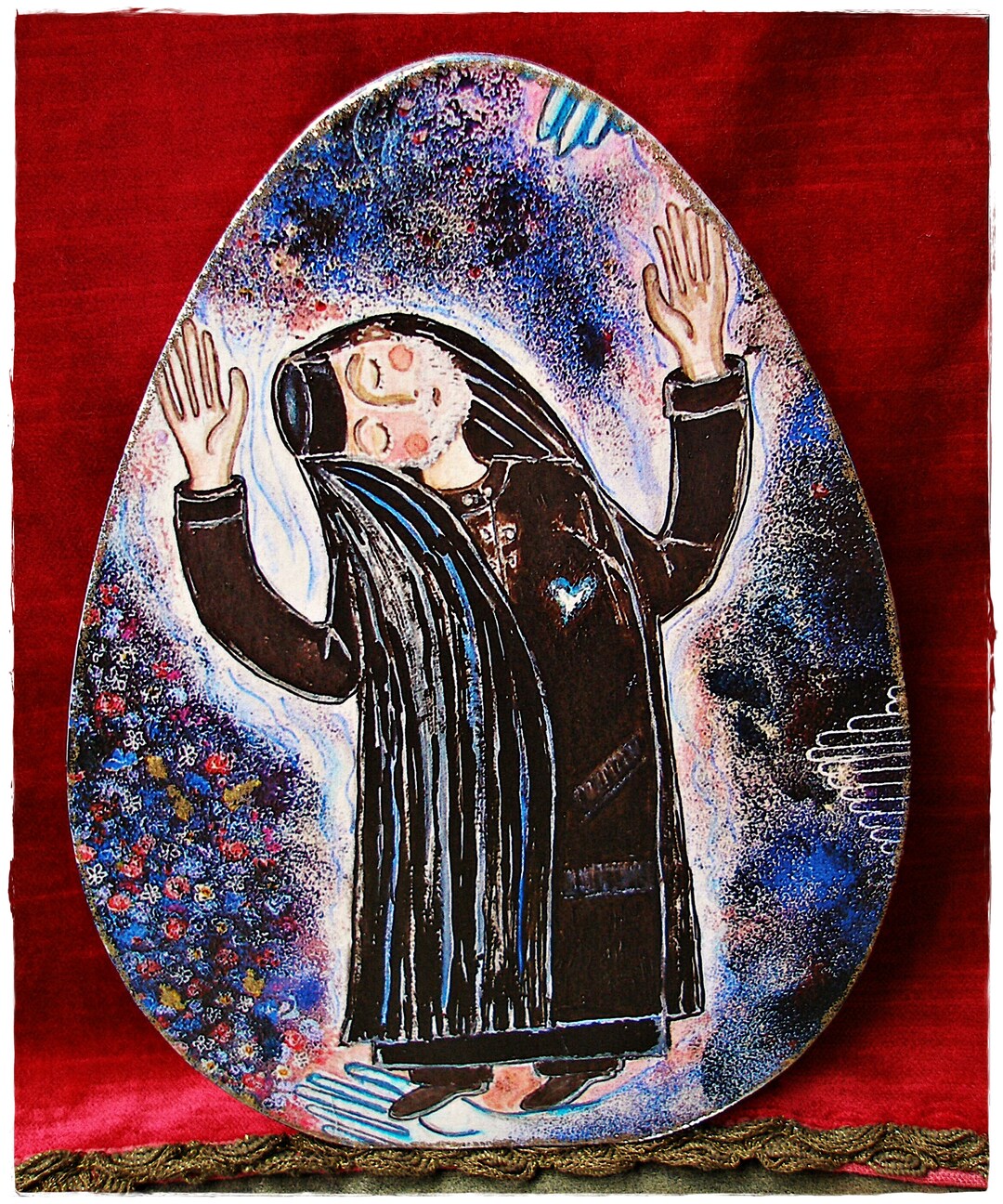Holy Image of a Praying Monk, Religious Decorative Figurine Made of ...