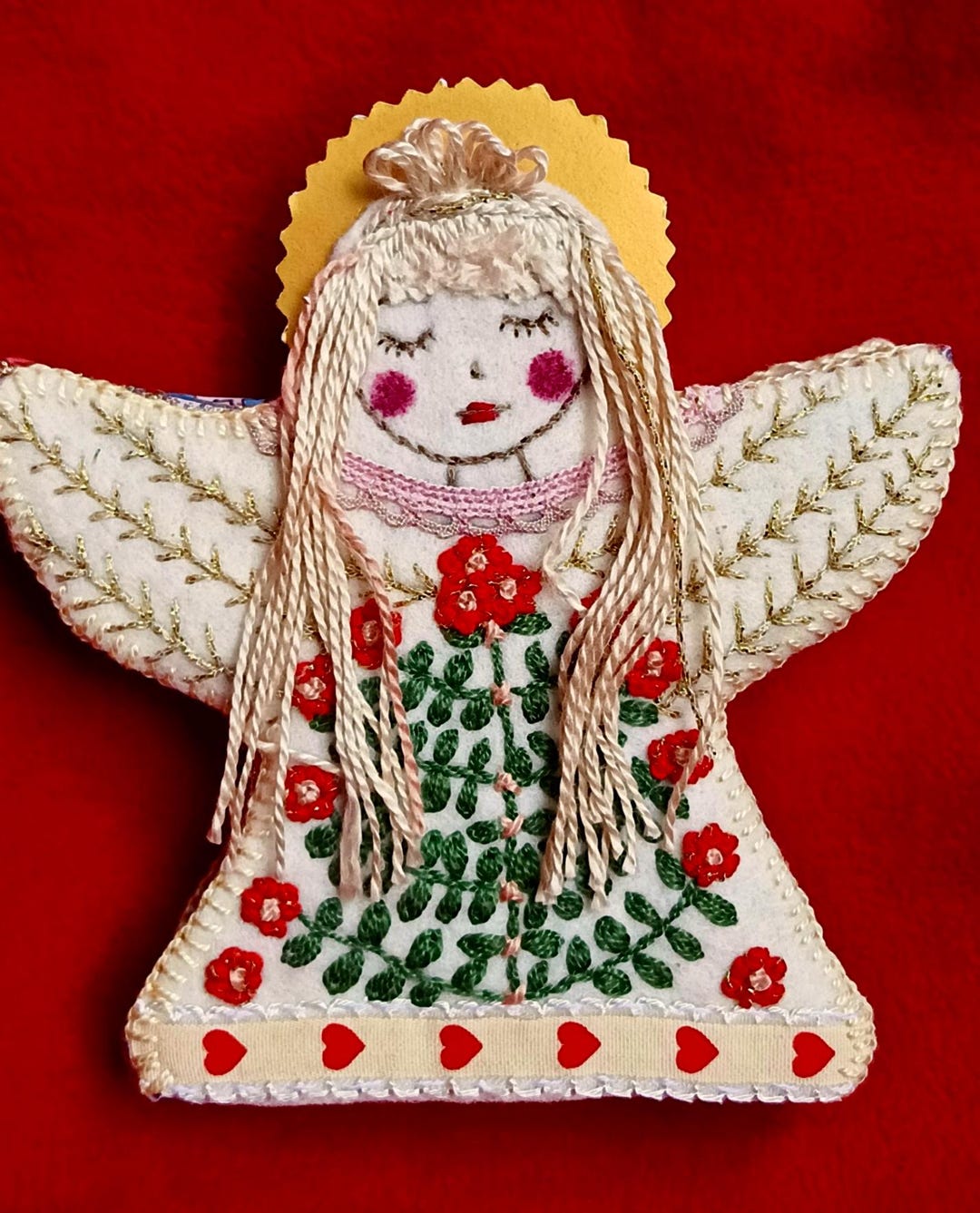 Colorful Guardian Angel Folklore Angel With Flowers Glittering Lucky ...