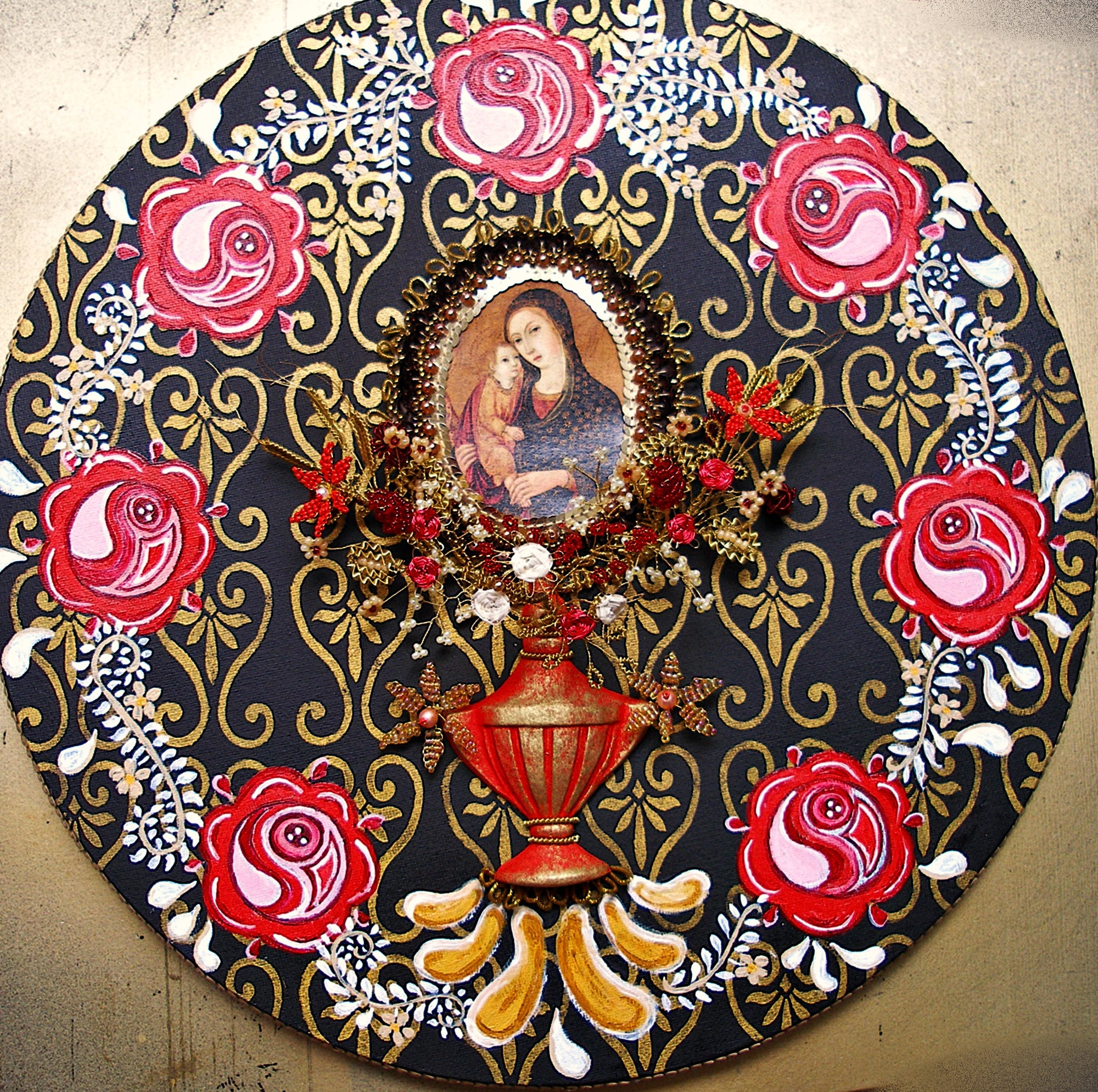 Veneration of Holy Mother of God With Son, Devotion to Mary, Peasant ...