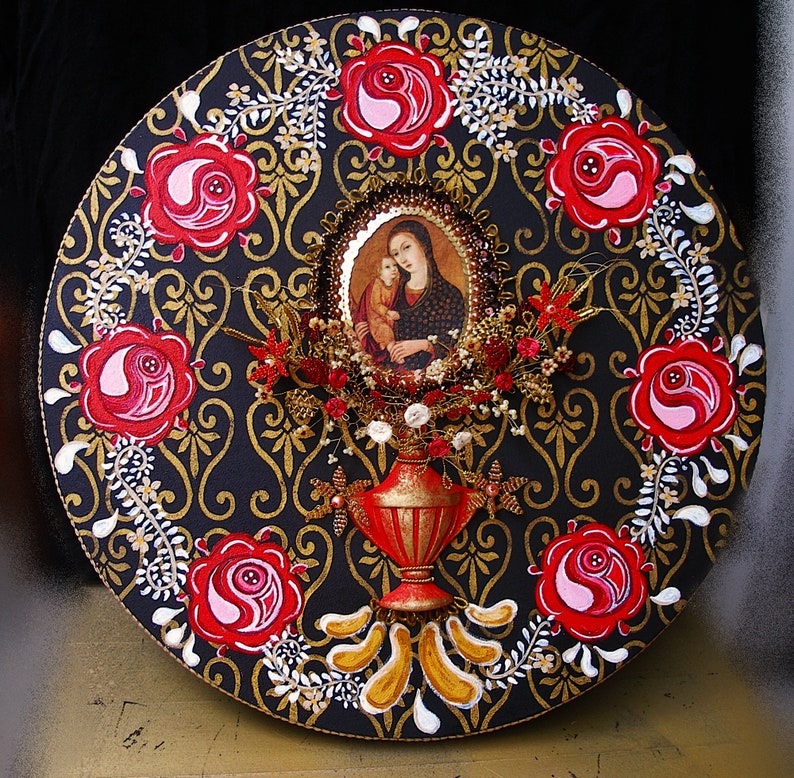 Veneration of Holy Mother of God With Son, Devotion to Mary, Peasant ...