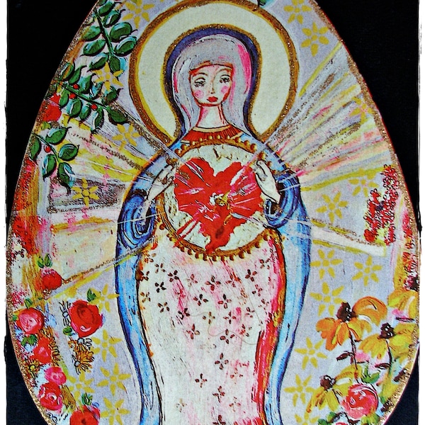 Beautiful Image of Mary - Etsy