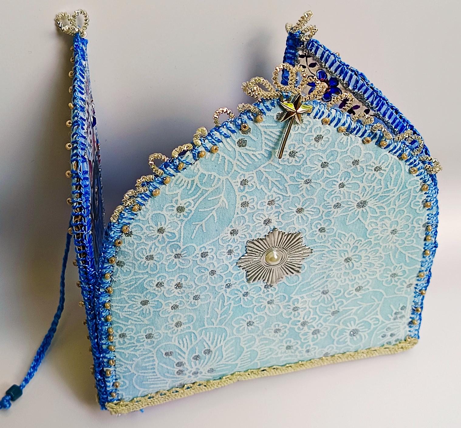 Virgin Mary Altar in Blue, White & Silver, Christian Table Altar for ...