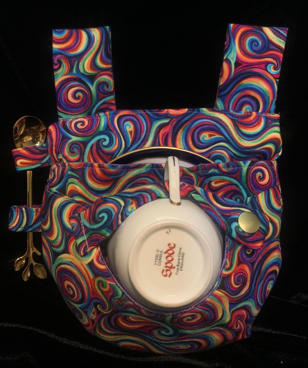 Psychedelic Rainbow Tea Cup Holster - Etsy