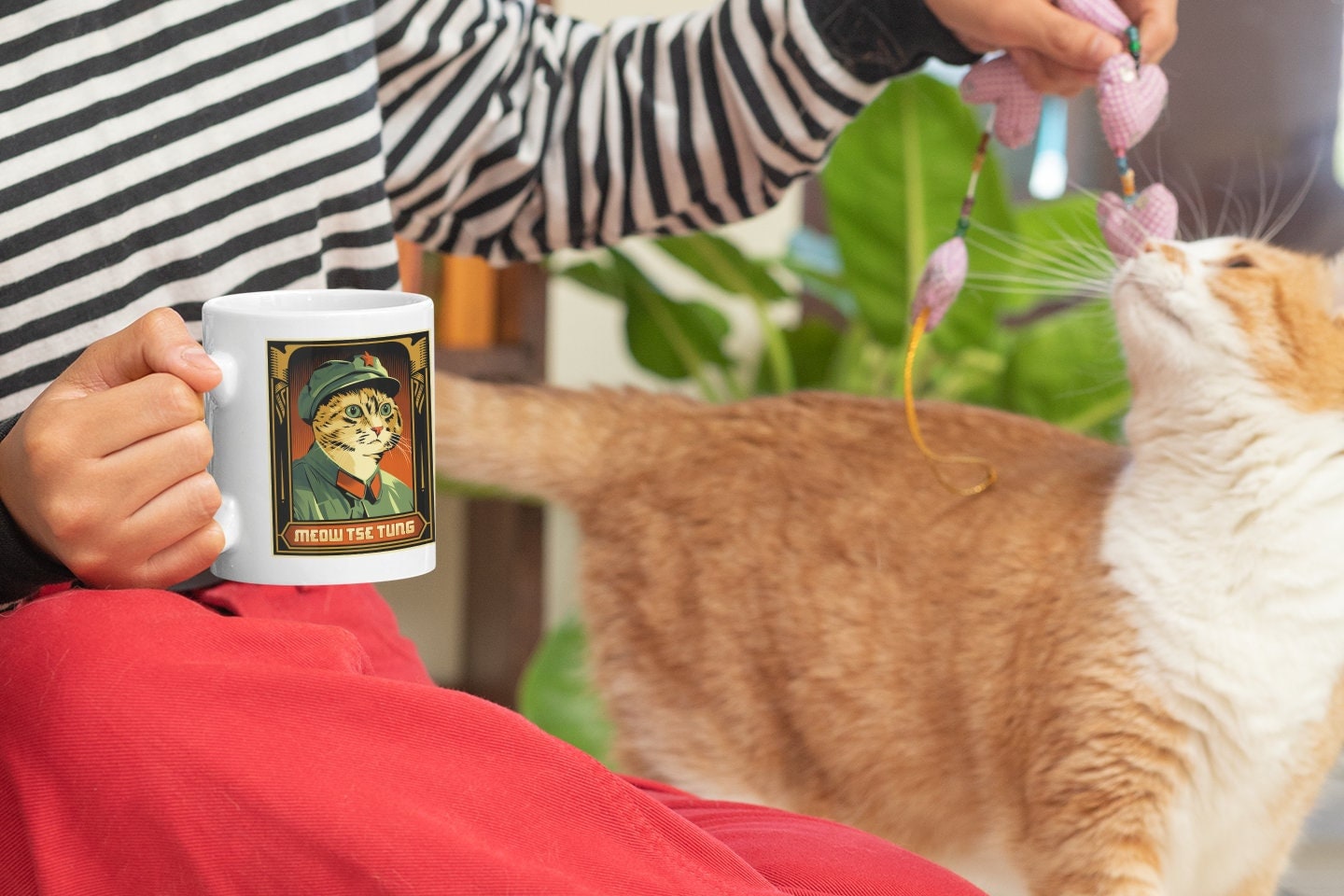 Meow Tse Tung Ceramic Coffee Mug Funny Chairman Mao Zedong Mao Tse Tung ...