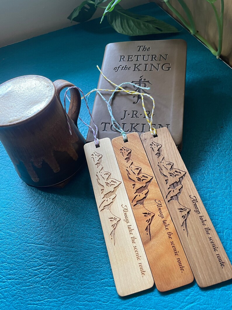 Laser Engraved Wooden Bookmark always Take the Scenic - Etsy