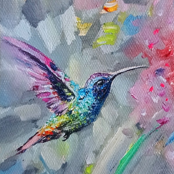 Hummingbird Painting - Etsy