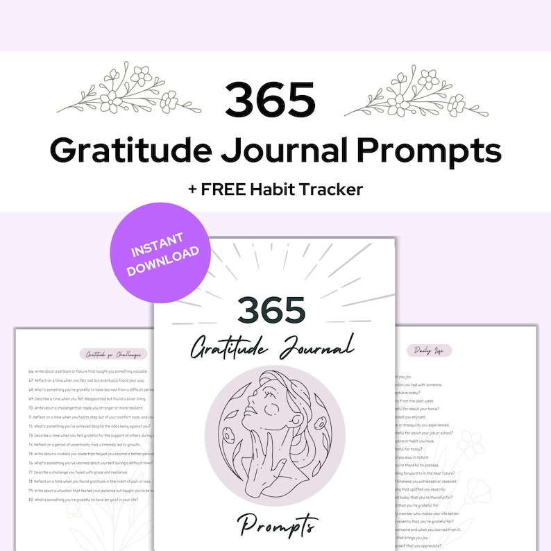 365 Daily Gratitude Journal | Daily Reflection | Self Discovery Journal ...