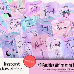Positive Affirmations Card Bundle | Self Love | Affirmation Station ...