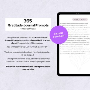 365 Daily Gratitude Journal | Daily Reflection | Self Discovery Journal ...