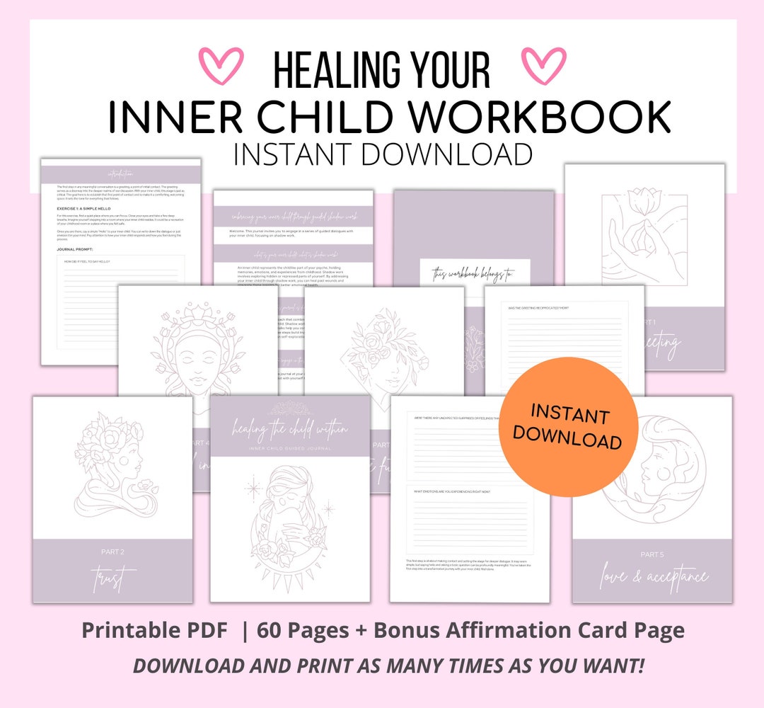 Inner Child Guided Journal Prompt Workbook | Shadow Work Workbook ...