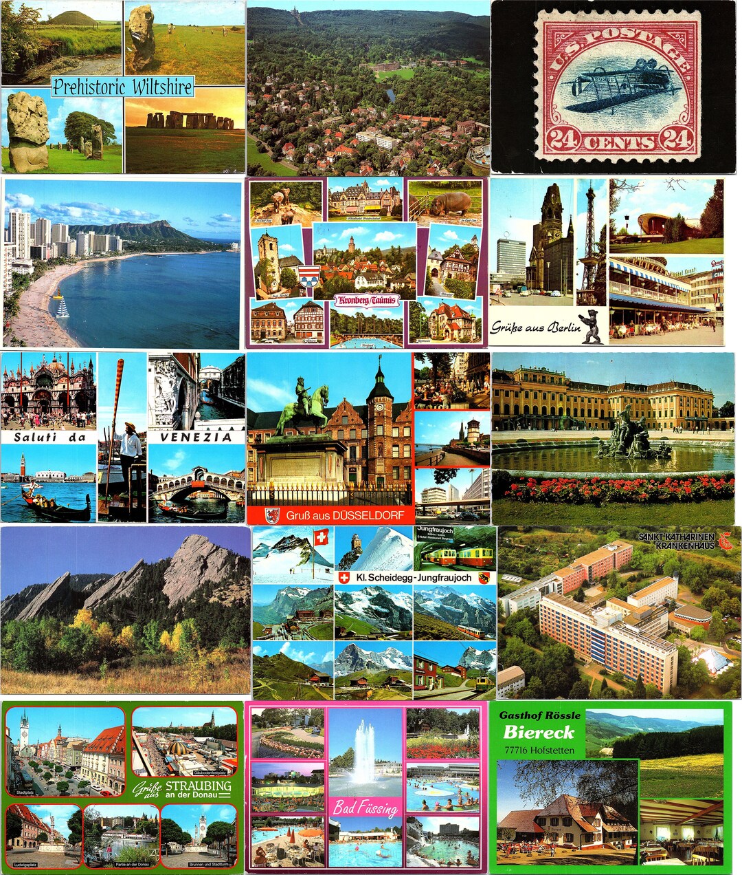 150++ Vintage Postcards Continental Size Wide Variety of Views Scenes ...