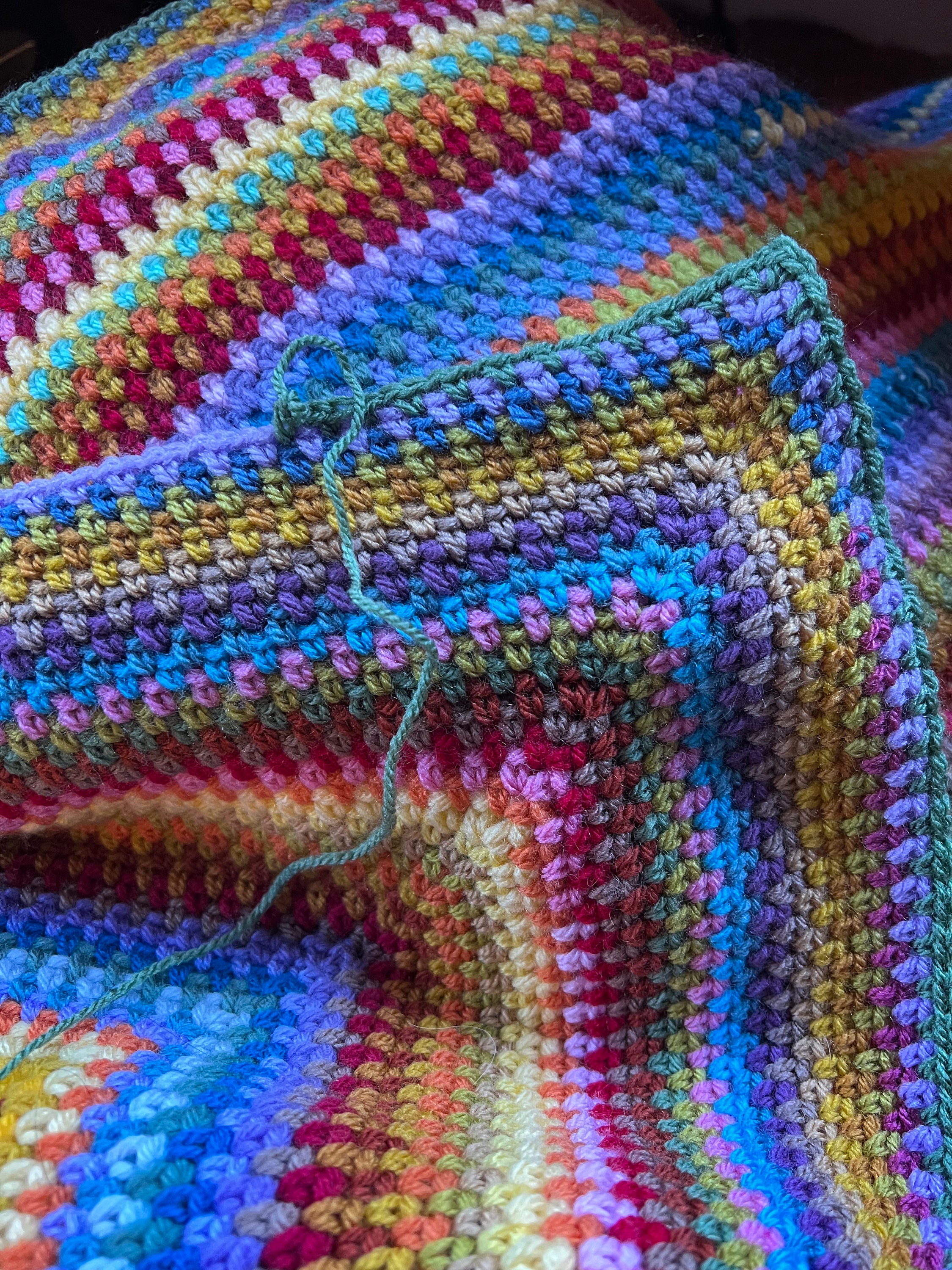 Make Your Own Moss Stitch Rectangular Blanket and Magic Yarn Ball - Etsy