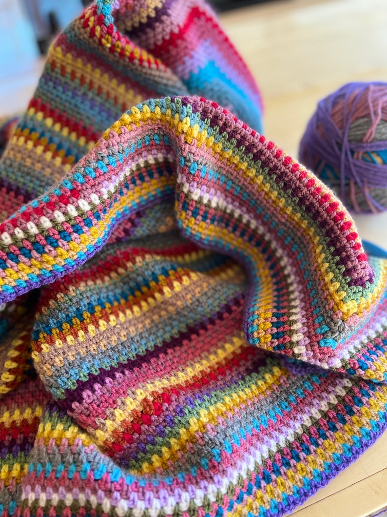 Make Your Own Moss Stitch Rectangular Blanket and Magic Yarn - Etsy