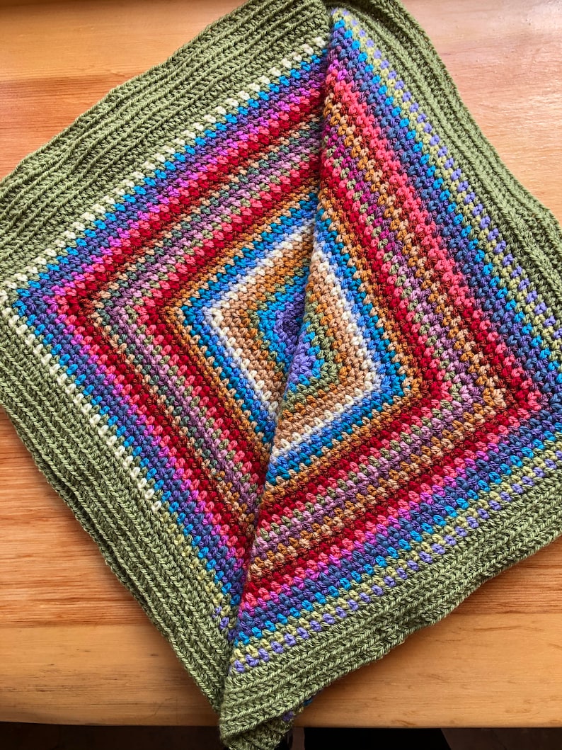 Make Your Own Moss Stitch Rectangular Blanket and Magic Yarn Ball - Etsy