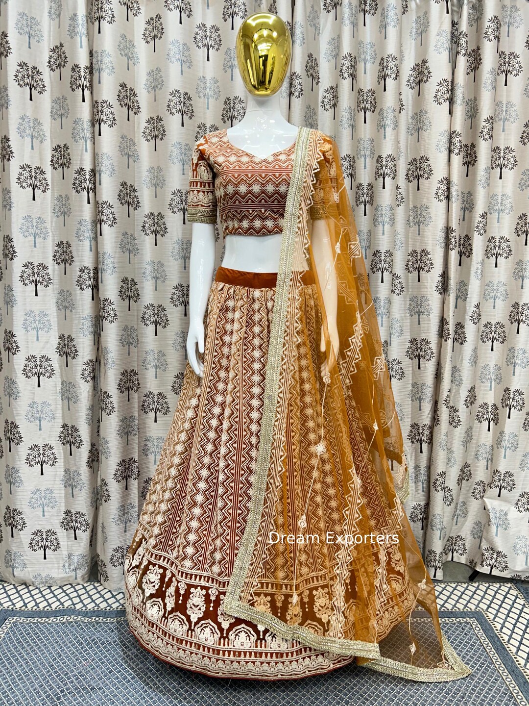 Amazing Brown Lehenga Choli for Women Indian Wedding Party Wear Lahenga ...