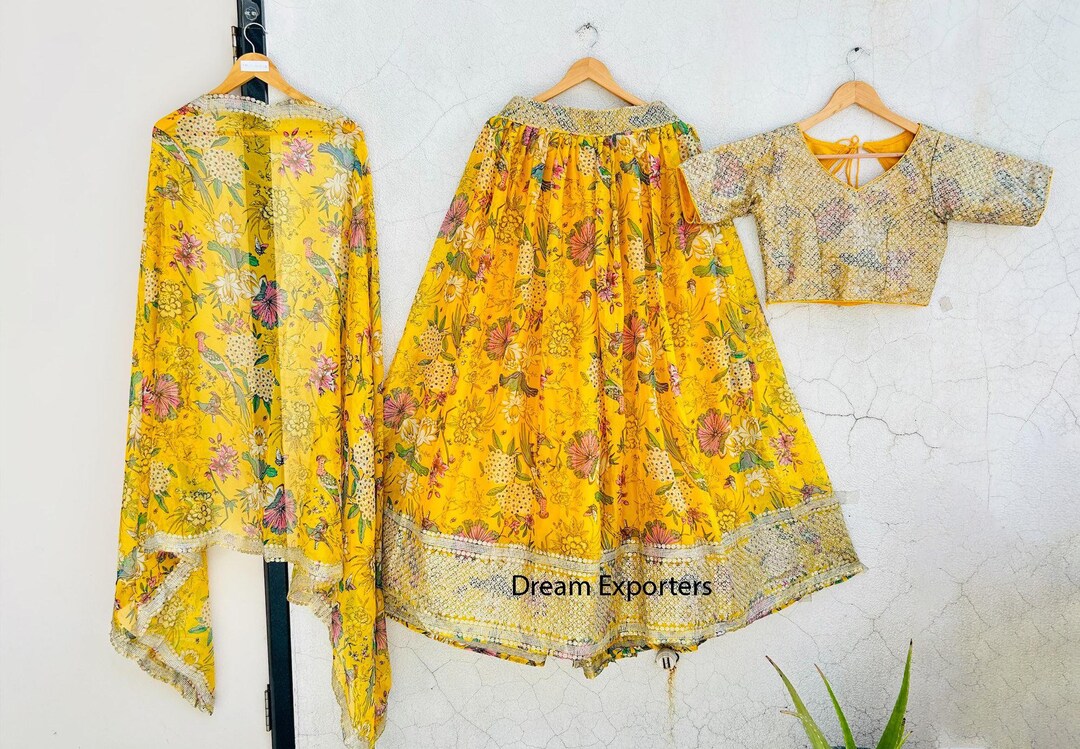 Amazing Yellow Lehenga Choli for Women Wedding Party Wear Lahengas ...