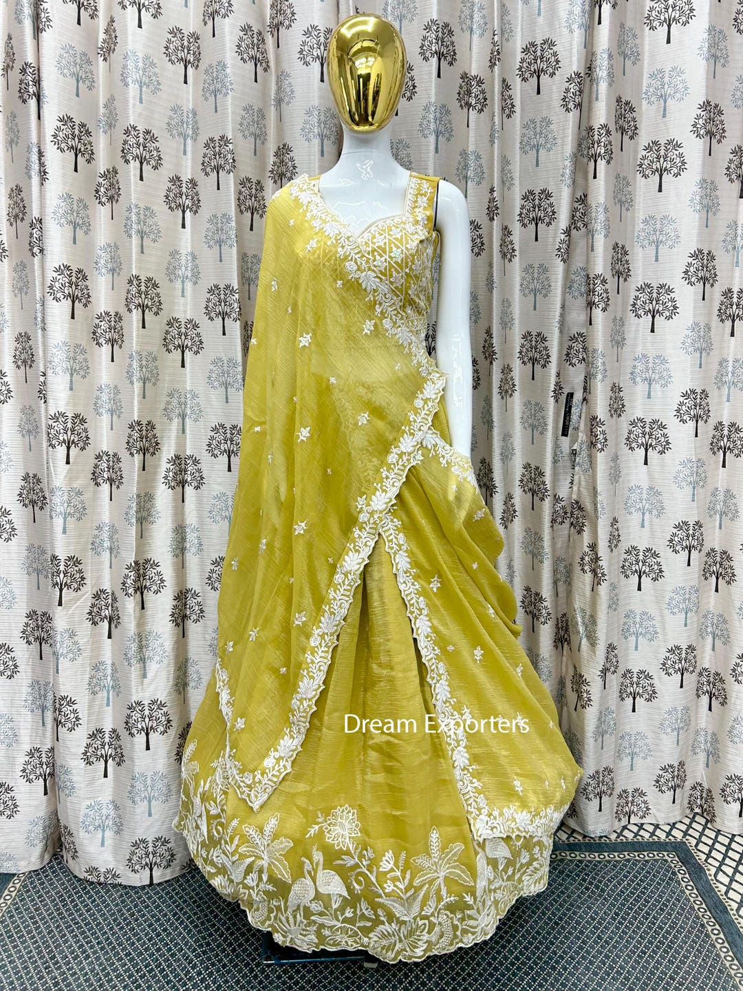 Attractive Yellow Lehenga Choli for Women Indian Wedding Party Wear ...