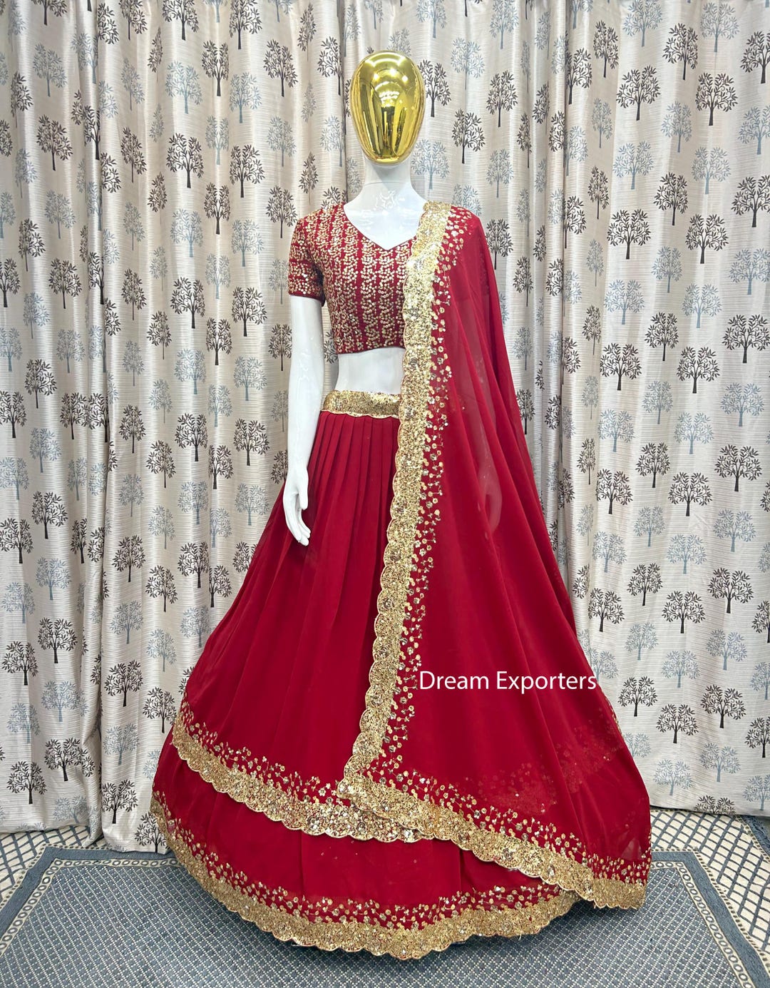 Amazing Red Lehenga Choli for Women Indian Wedding Party Wear Lahengas ...