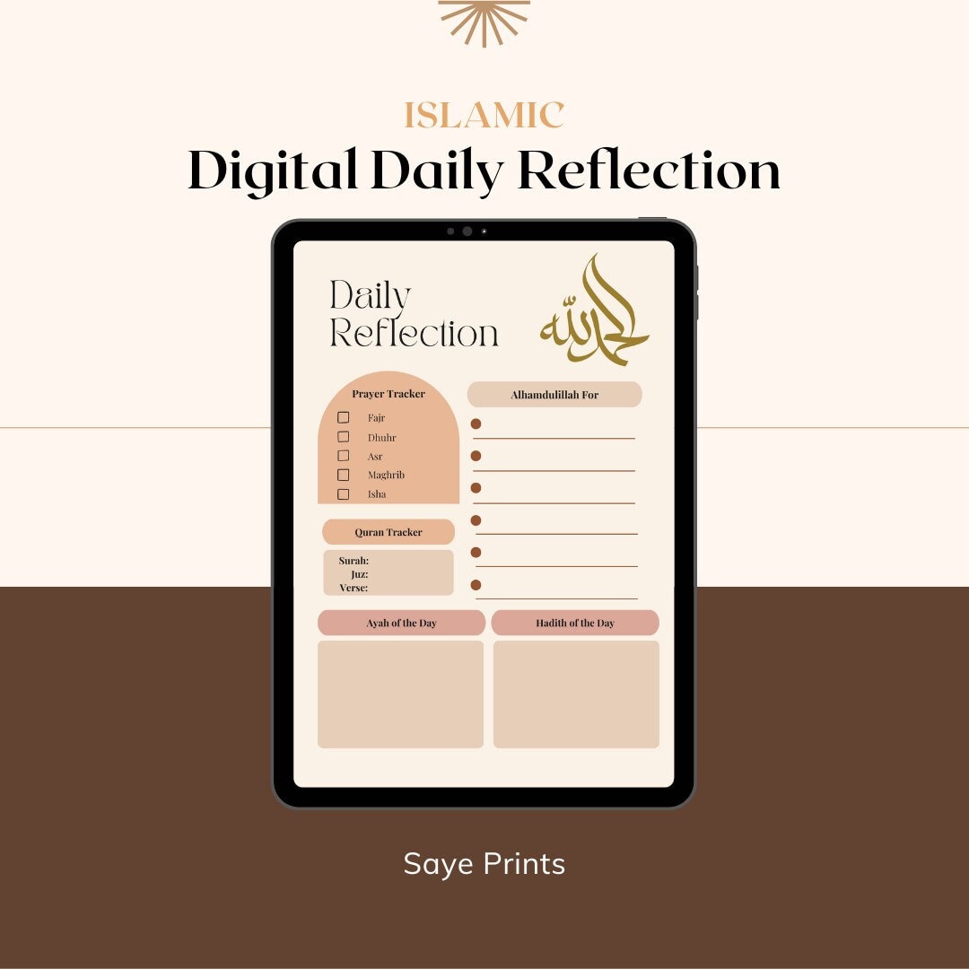 Islamic Daily Reflection Daily Reflection Printable Digital - Etsy