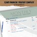 Printable Minimal Financial Tracker Template, Monthly or Yearly ...