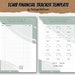 Printable Minimal Financial Tracker Template, Monthly or Yearly ...