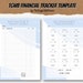 Printable Minimal Financial Tracker Template, Monthly or Yearly ...
