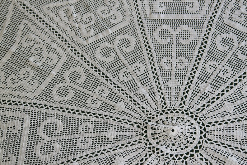 183 Cm Ø Lace Round Tablecloth - Etsy