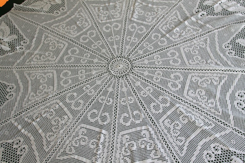 183 Cm Ø Lace Round Tablecloth - Etsy