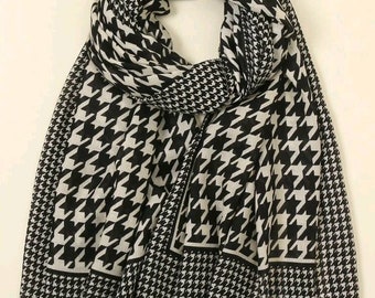 Houndstooth Scarf - Etsy