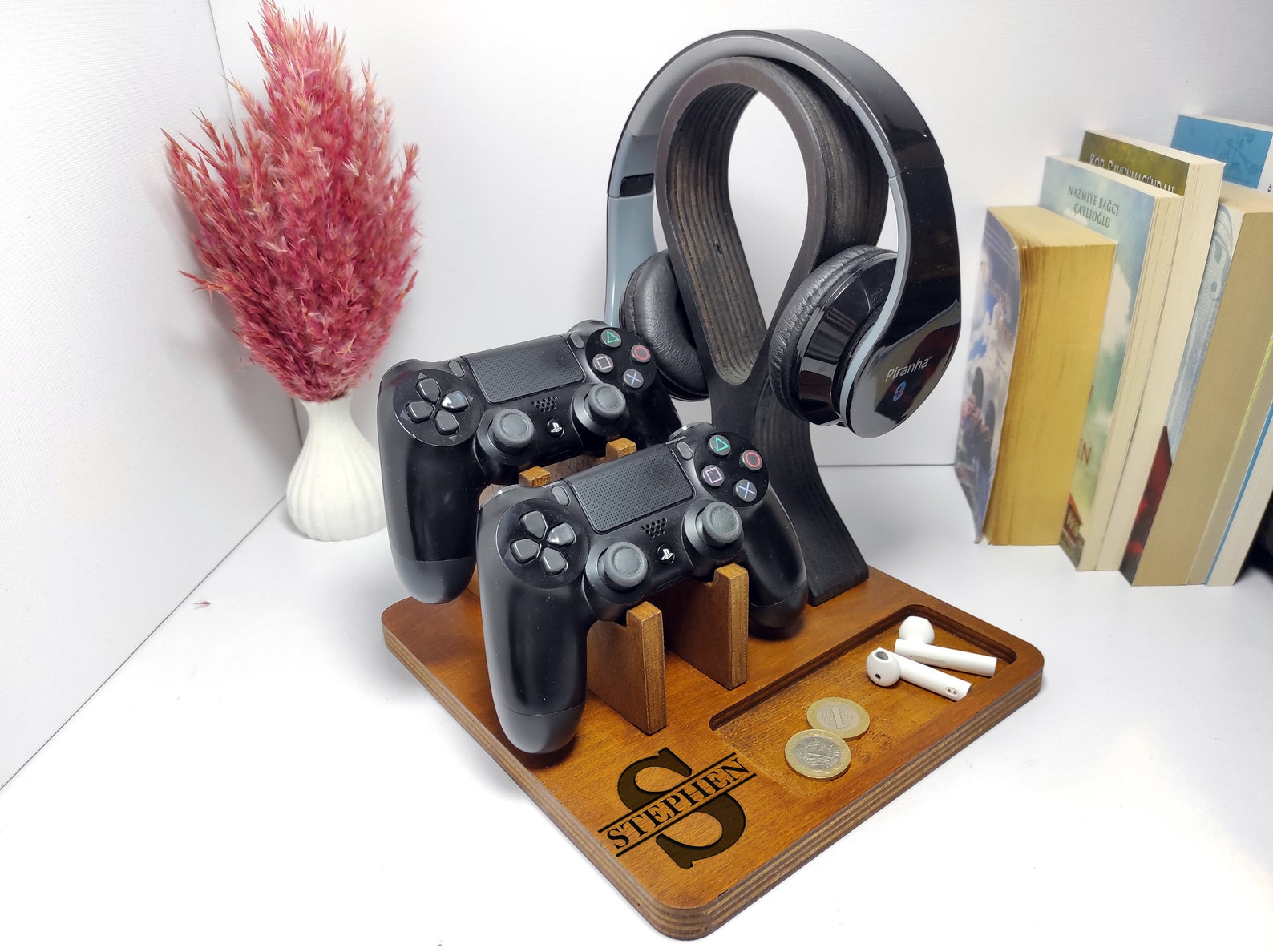 Personalized PS5 and Xbox Controller and Headphone Stand, Graduation ...