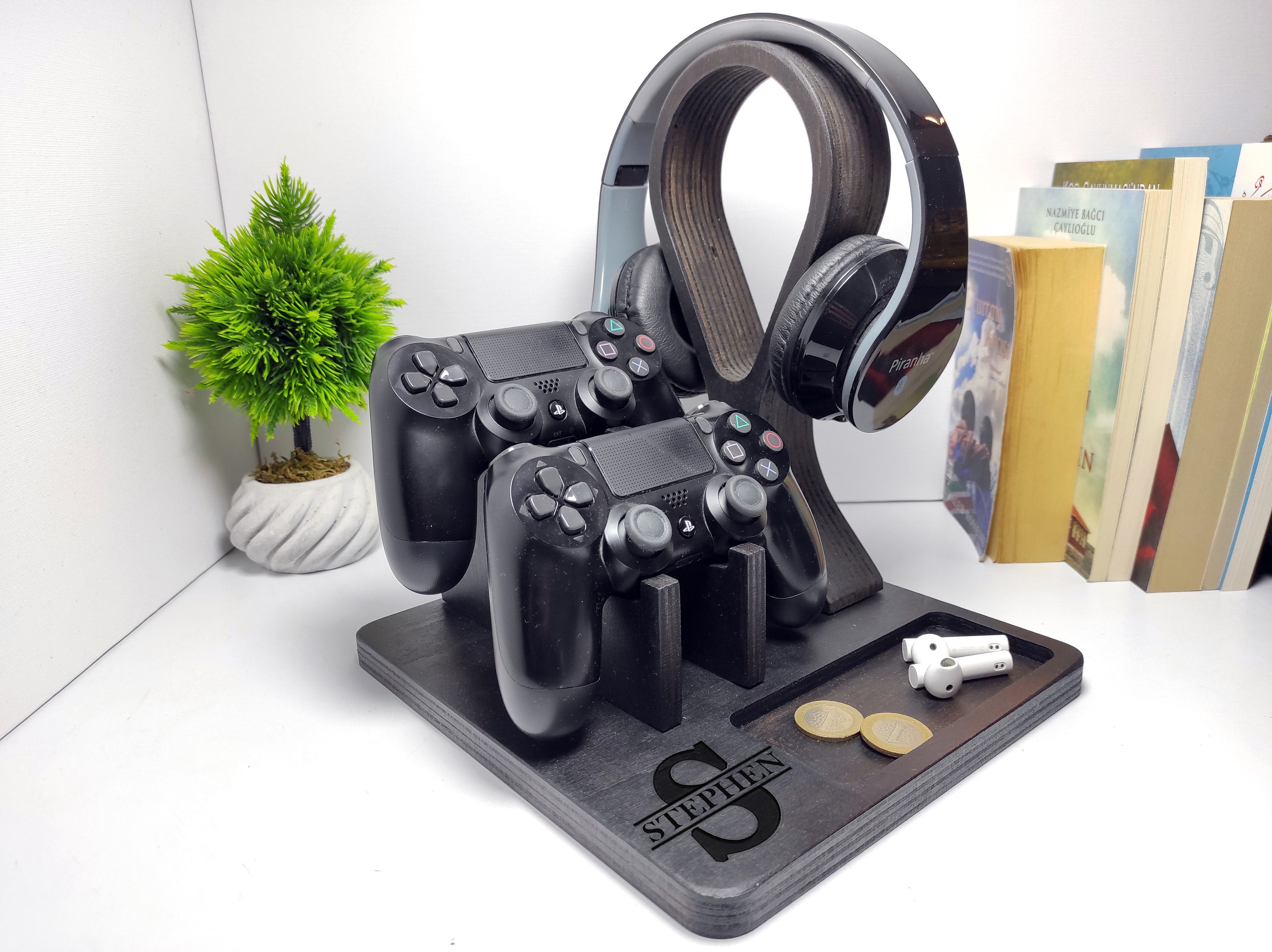 Controller and Headset Controller Stand, Xbox PS5 Gaming Controller ...