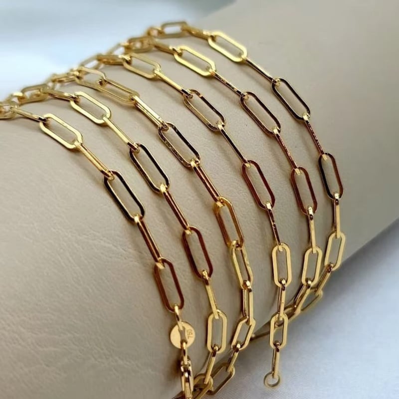 Gold Paper Clip Necklace - Etsy